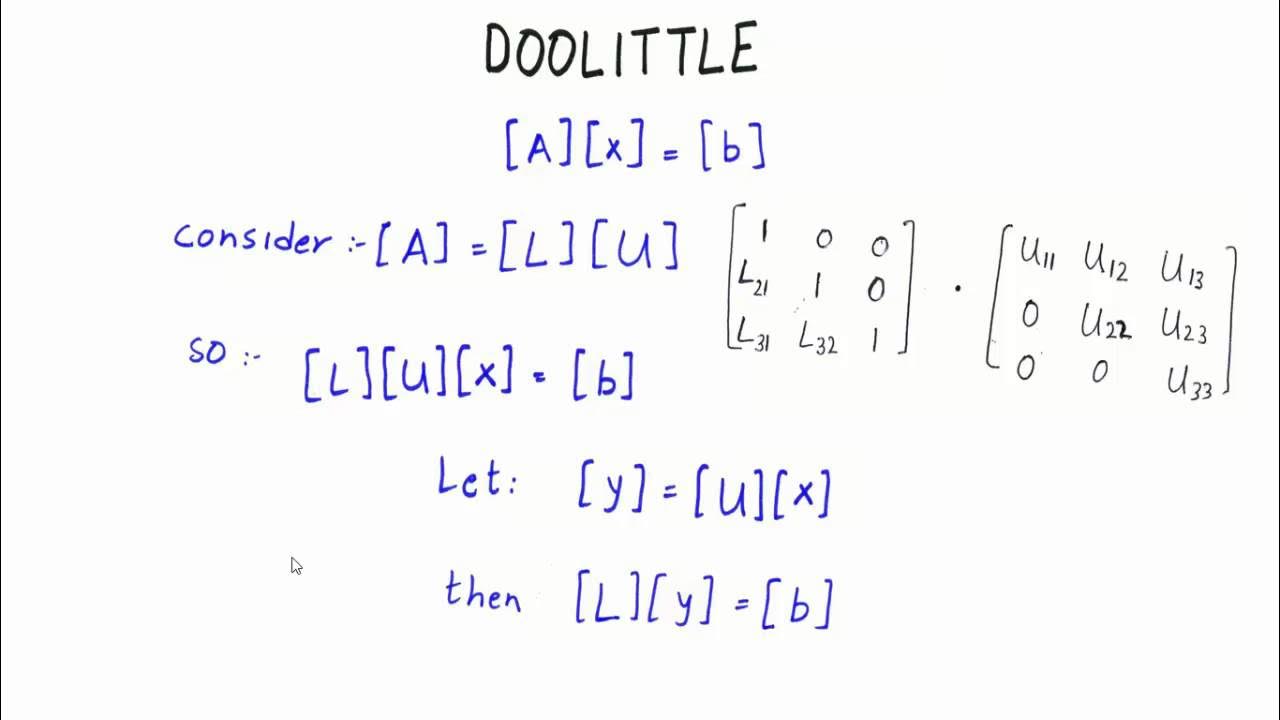 Doolittle Factorization - YouTube