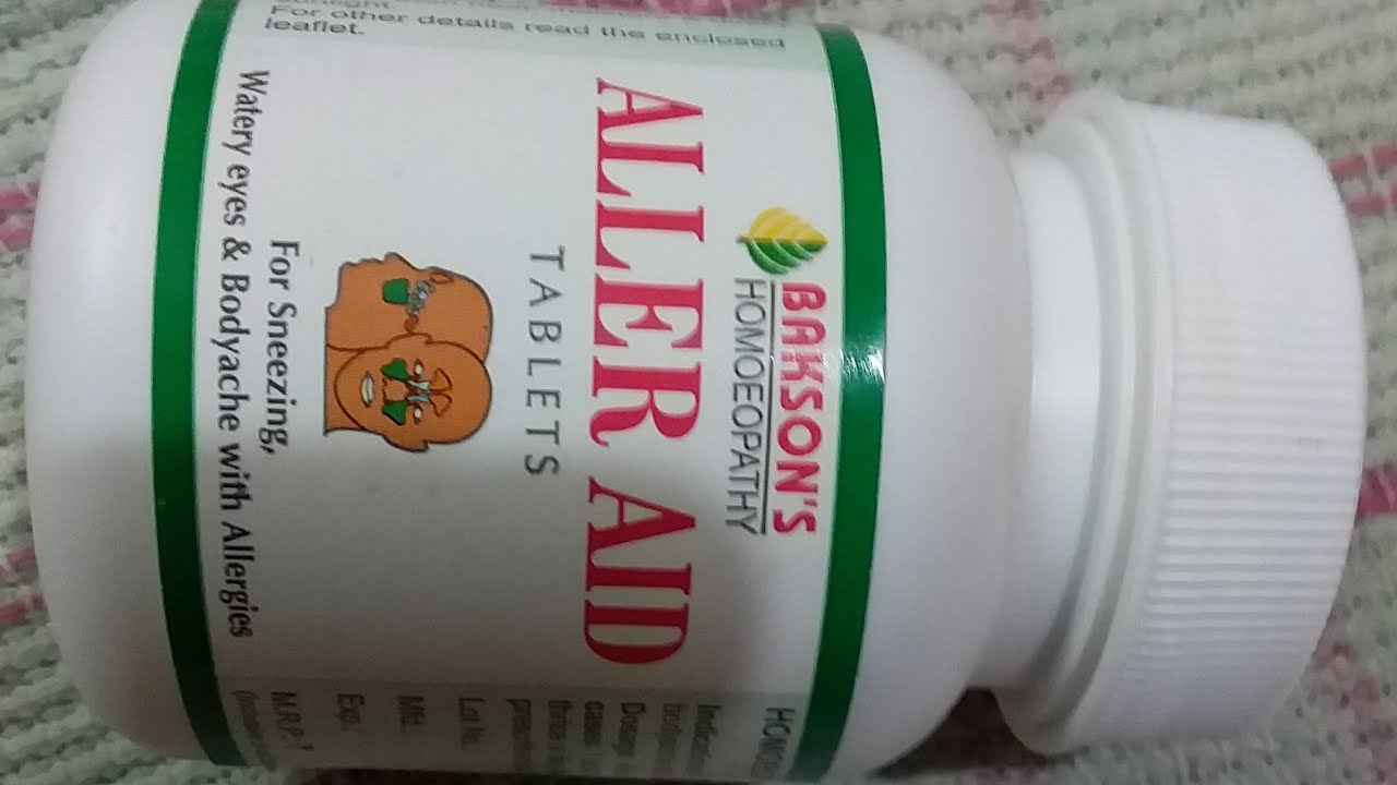 BAKSON'S HOMEOPATHY ALLER-AID TABLETS USES, BENIFITES IN COLD ALLERGIES ...