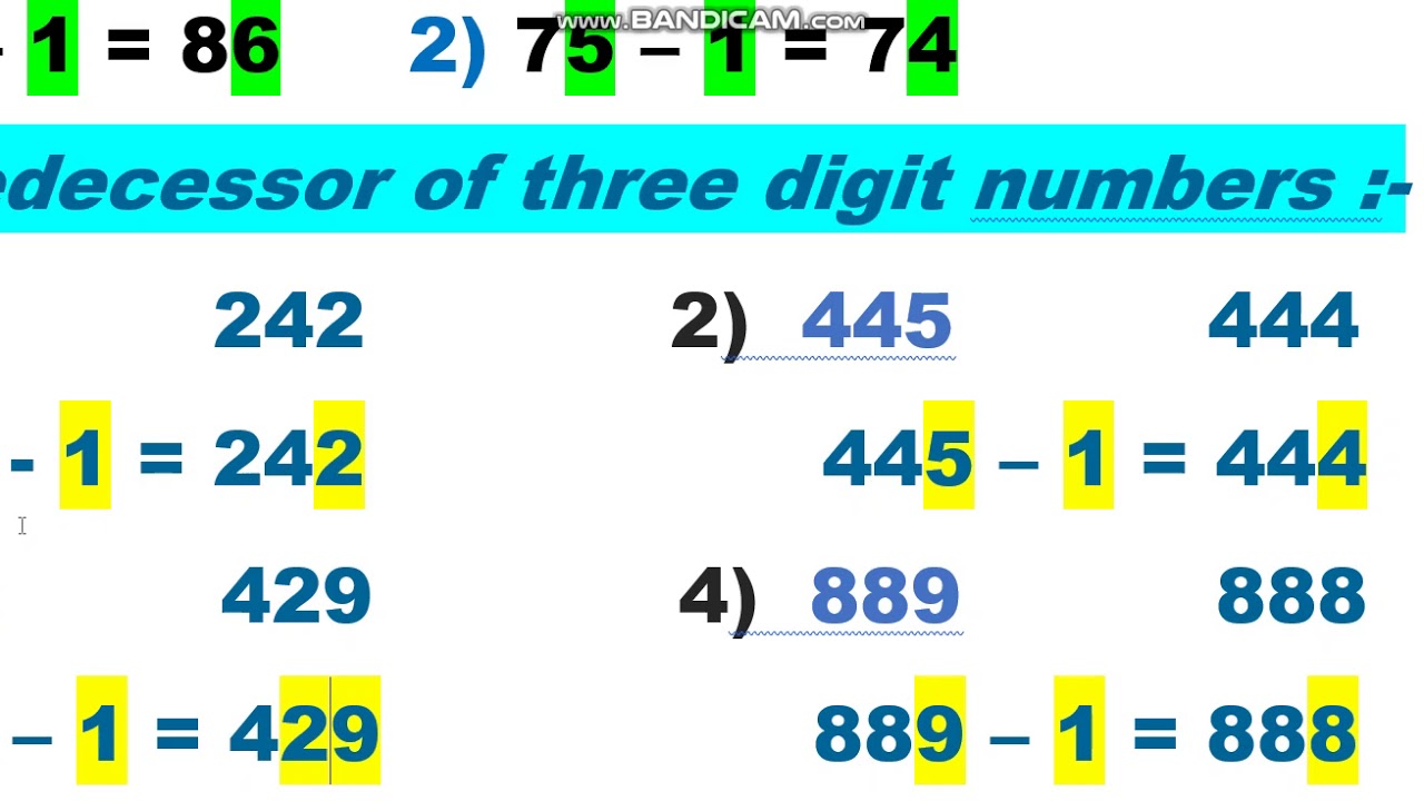 predecessor number - YouTube