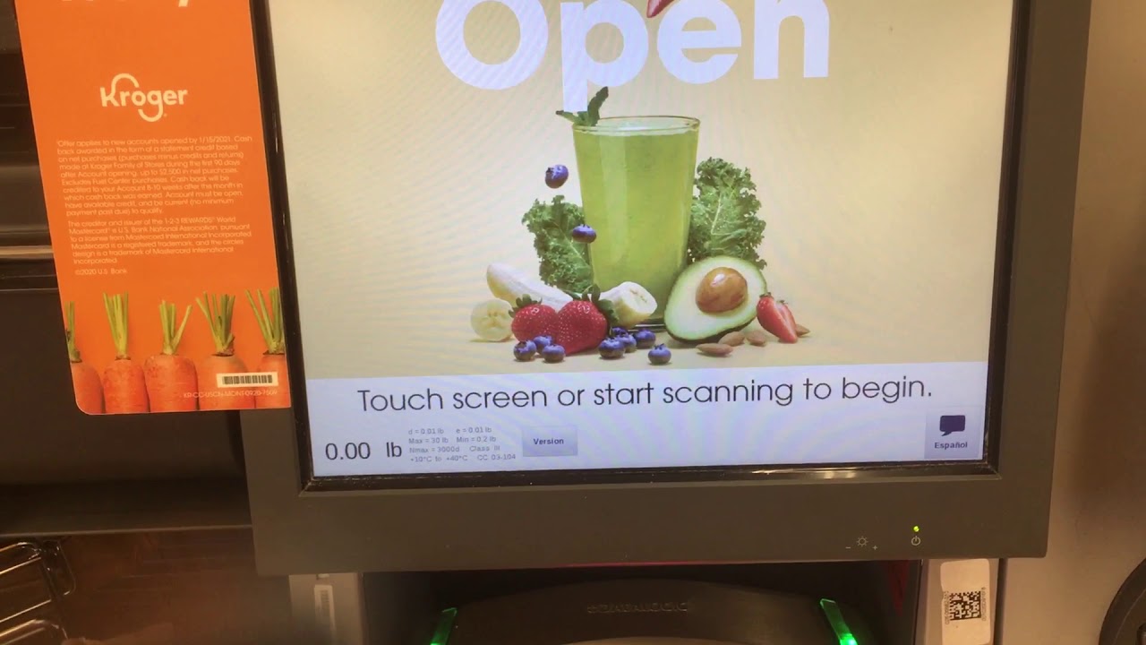 Kroger self checkout And new dollar dispenser record - YouTube