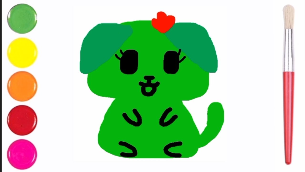 Menggambar, melukis gambar lucu, untuk anak.. - YouTube