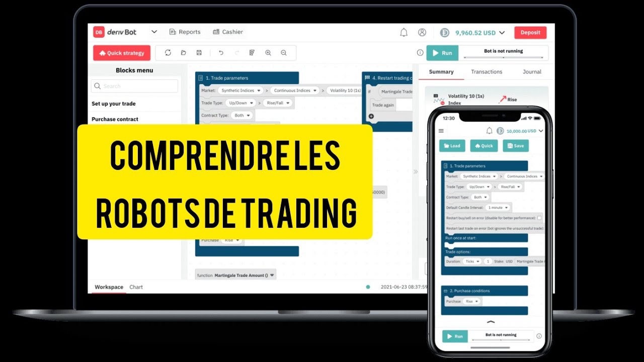 comprendre les robots trading sur deriv - YouTube