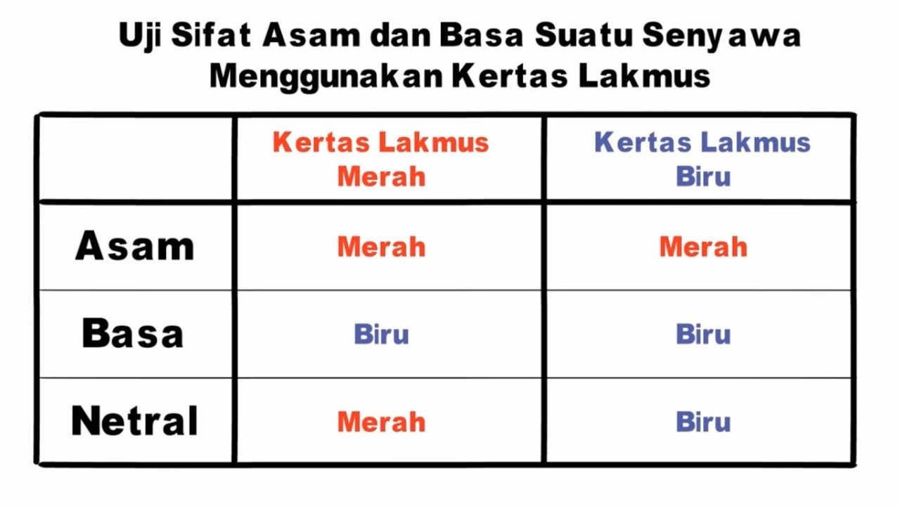 XI.6.b. Uji Sifat Asam dan Basa Menggunakan Kertas Lakmus (Teori) - YouTube