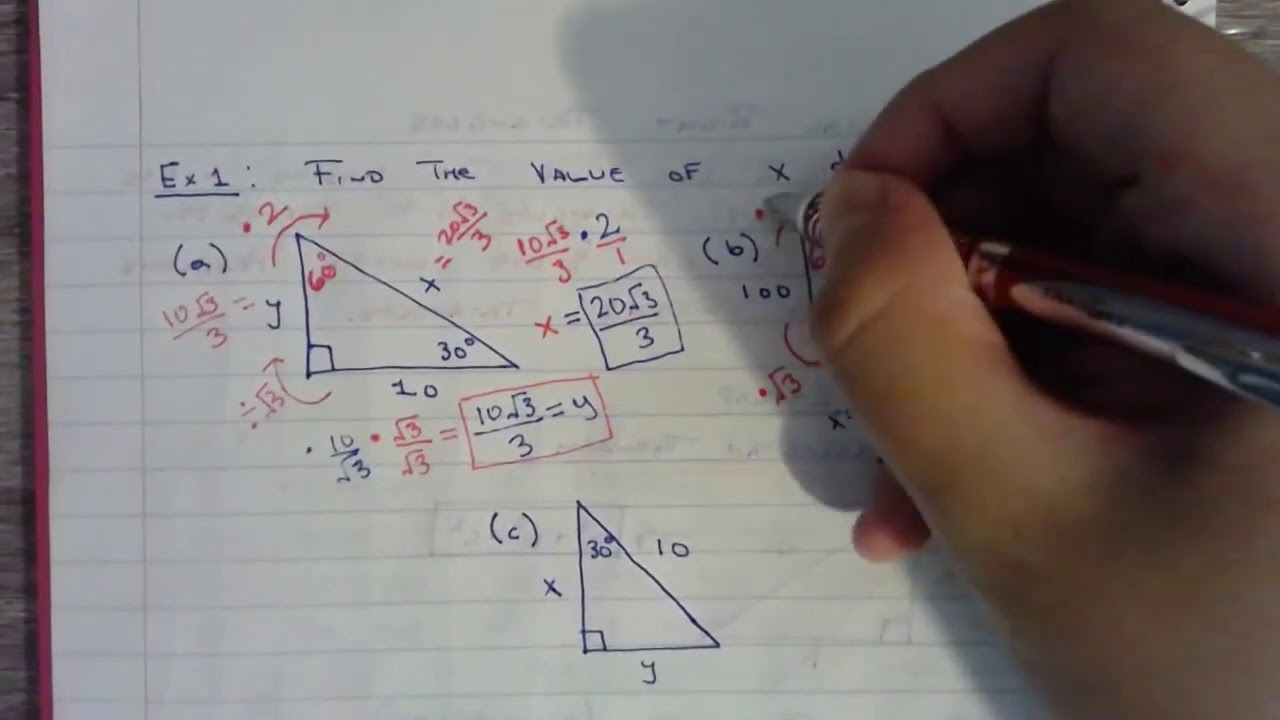 Pre-Calculus: Chapter 1 - Special Right Triangles - YouTube