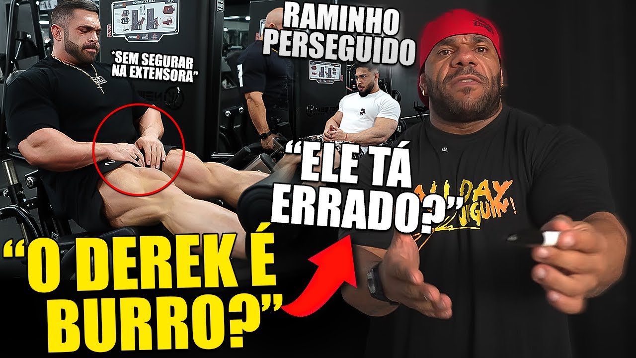 JORLAN REAGIU AO TREINO DO RAMON COM O DEREK!! EXTENSORA SEM AS MÃOS ...