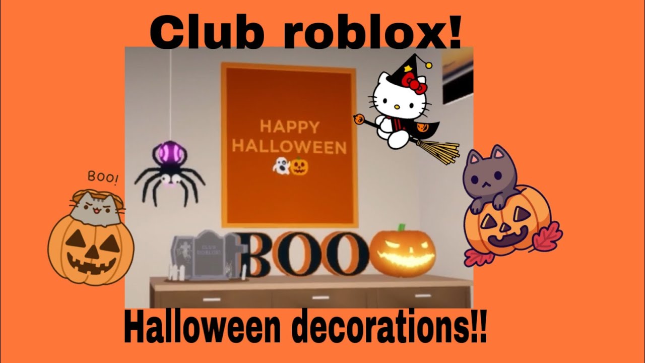 Our Halloween decorations!! |Club Roblox| 👻🎃 - YouTube