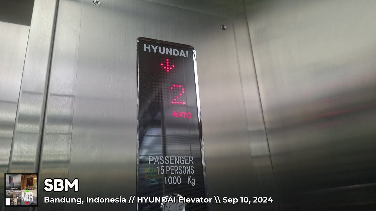 HYUNDAI WBST1 Elevators at SBM ITB, Bandung - YouTube