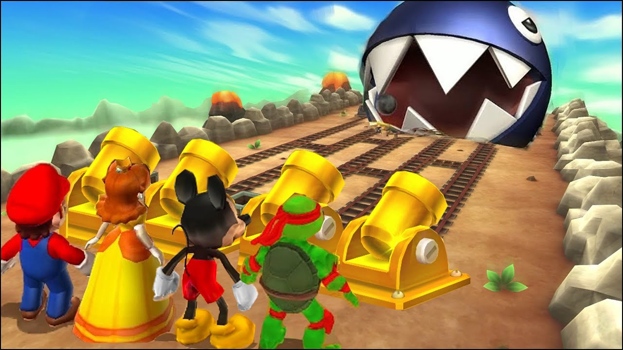 Mario Party 9 MiniGames Daisy Vs Raphael Vs Mickey Mouse Vs Mario ...