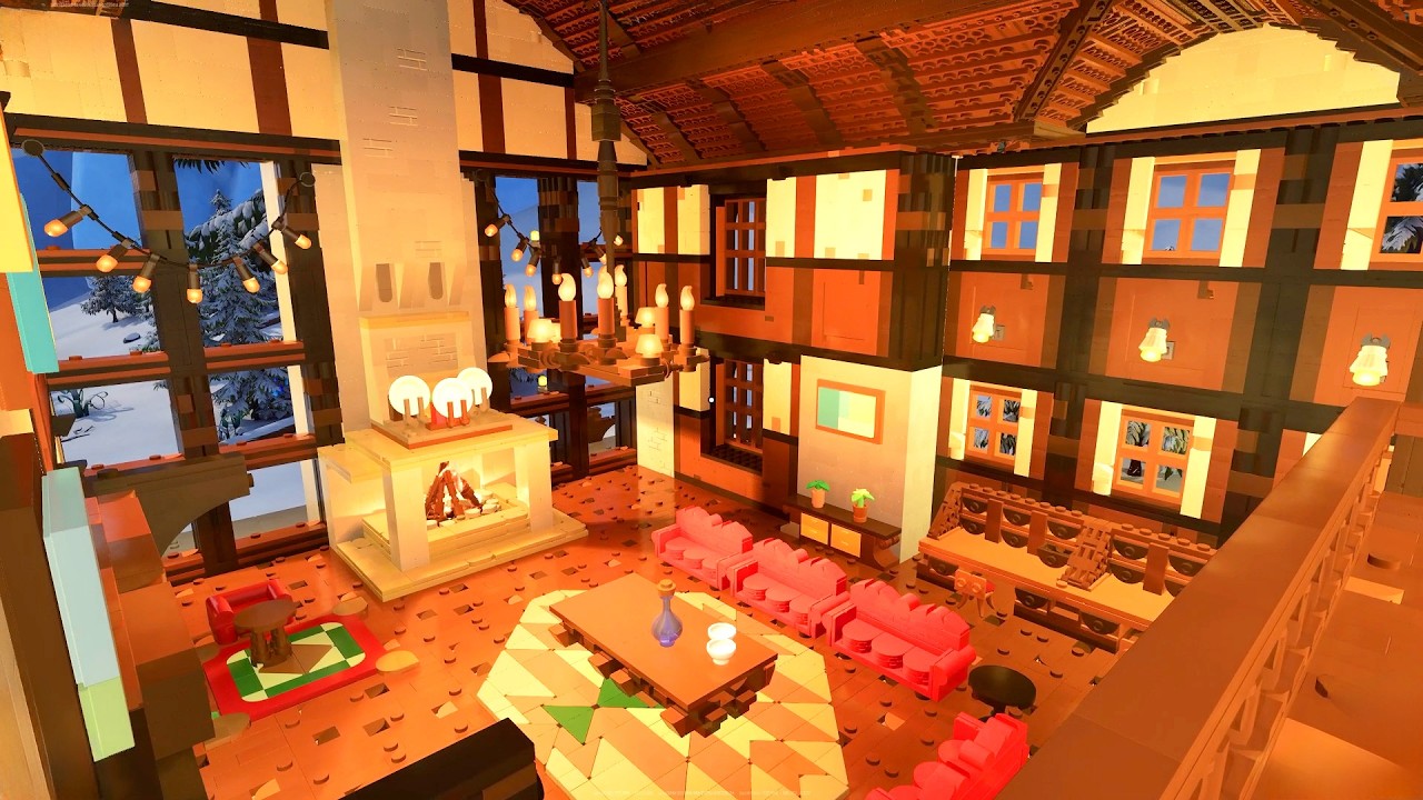 LEGO Fortnite Builds: How to build a HOUSE COZY INTERIOR Step by Step ...