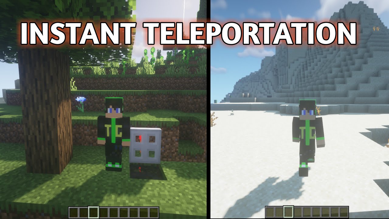 Minecraft: Simple Redstone Teleporter - YouTube