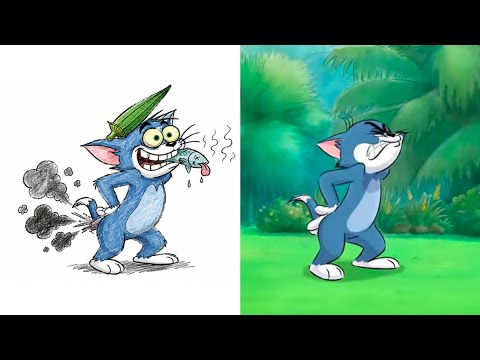Tom and Jerry Funny Drawing Meme|Talking tom and Friends|Tom and Jerry Cartoon 