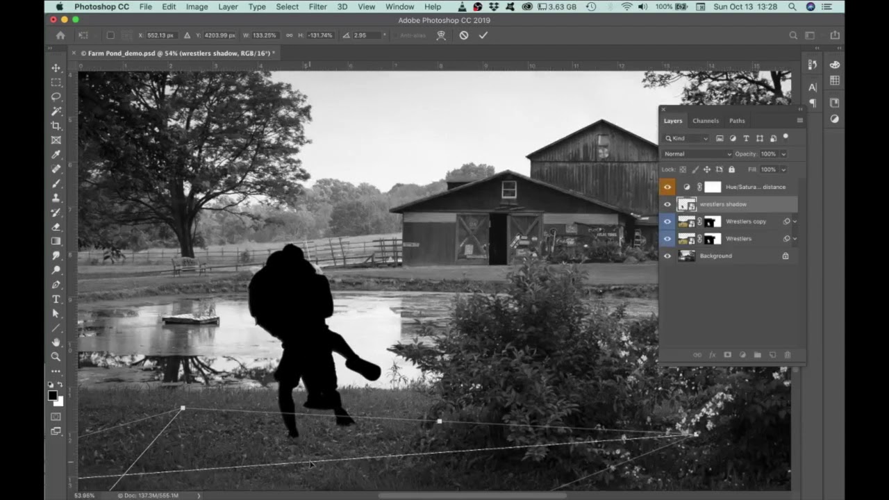 Create a Shadow from a Layer Mask in Photoshop - YouTube