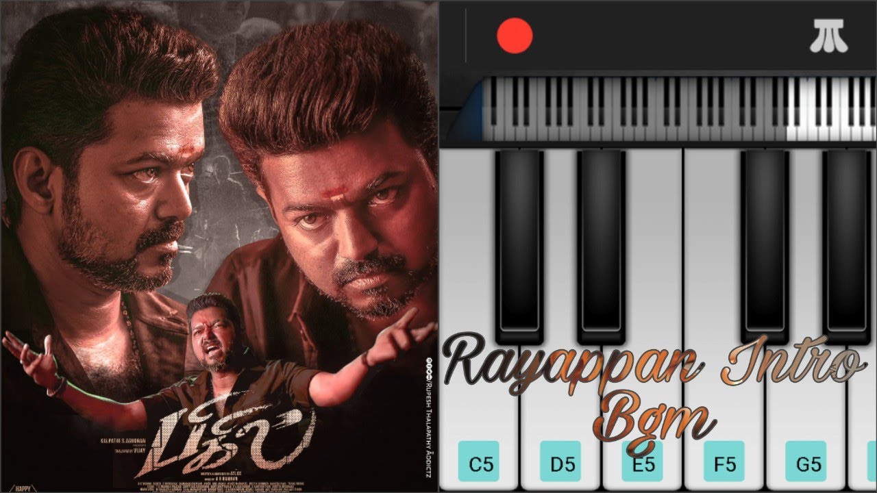 Rayappan Intro BGM | Bigil Theme | Bigil | Perfect Piano | Piano Notes ...