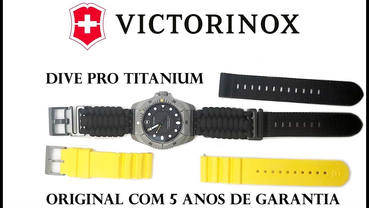 Relógio VICTORINOX Dive Pro 241992 *Titânio *Pulseira Paracord Extra ...