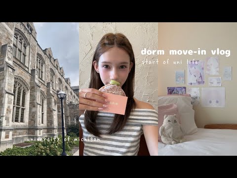 dorm move-in vlog: freshman in uni, korean bakery, ikea haul