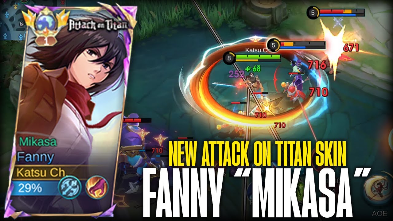 [VOICE JAPAN] ATTACK ON TITAN SKIN: FANNY "MIKASA" FULL EFFECT!! | MLBB ...