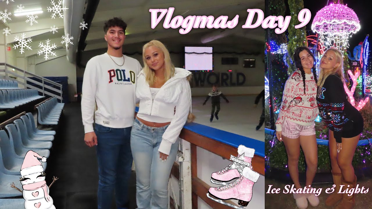 ICE SKATING & CHRISTMAS LIGHTS ! Vlogmas Day 9 - YouTube