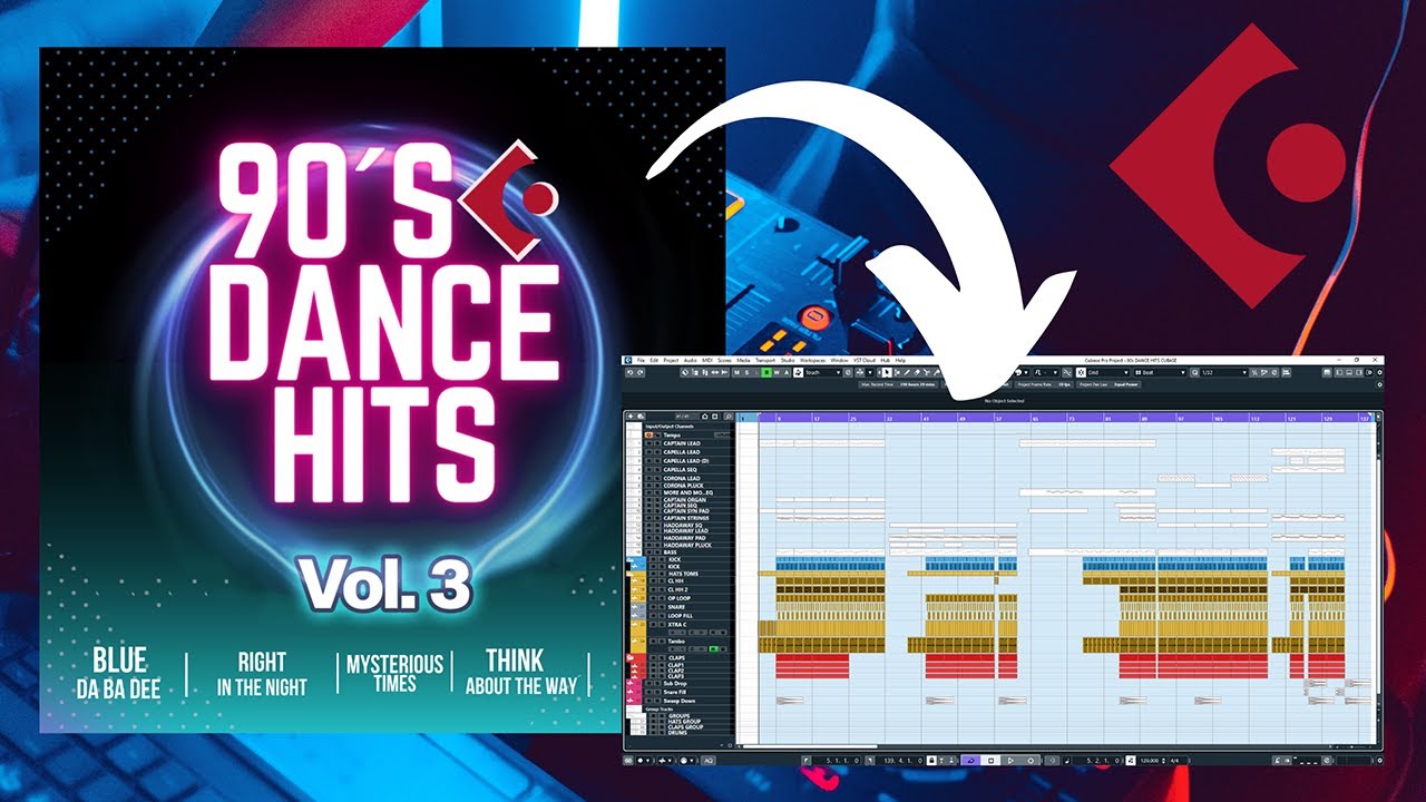 CUBASE 90´S DANCE HITS VOL 3 - Cubase Template - Sash -Eiffel 65 - Ice ...