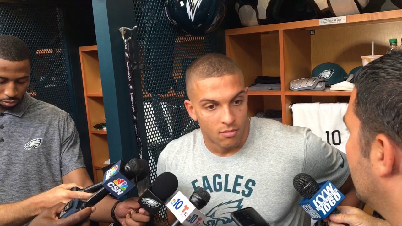 Mack Hollins meets reporters after Day 1 of Philadelphia Eagles ...
