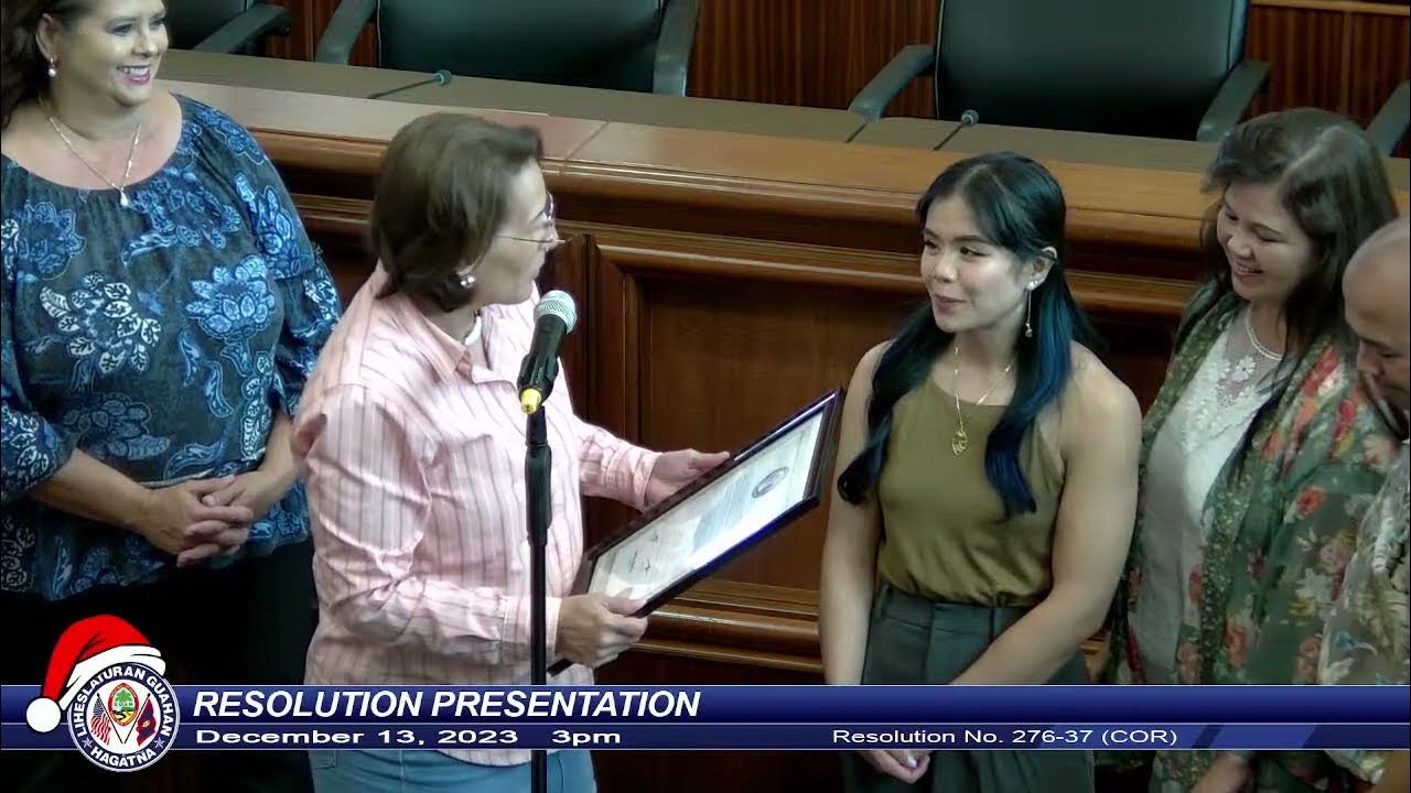 Resolution Presentation - Senator Telo T. Taitague - December 13, 2023 3pm - YouTube