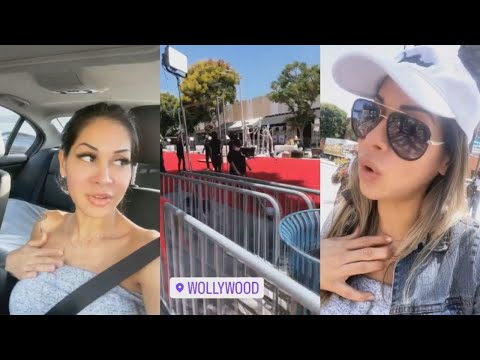 Maira Cardi turista pela Califórnia, nos EUA, e encontra filme sendo gravado