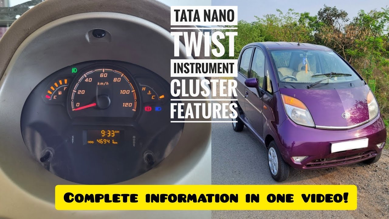 Tata nano twist/GenX nano instrument cluster hidden features. Complete information in one video ...