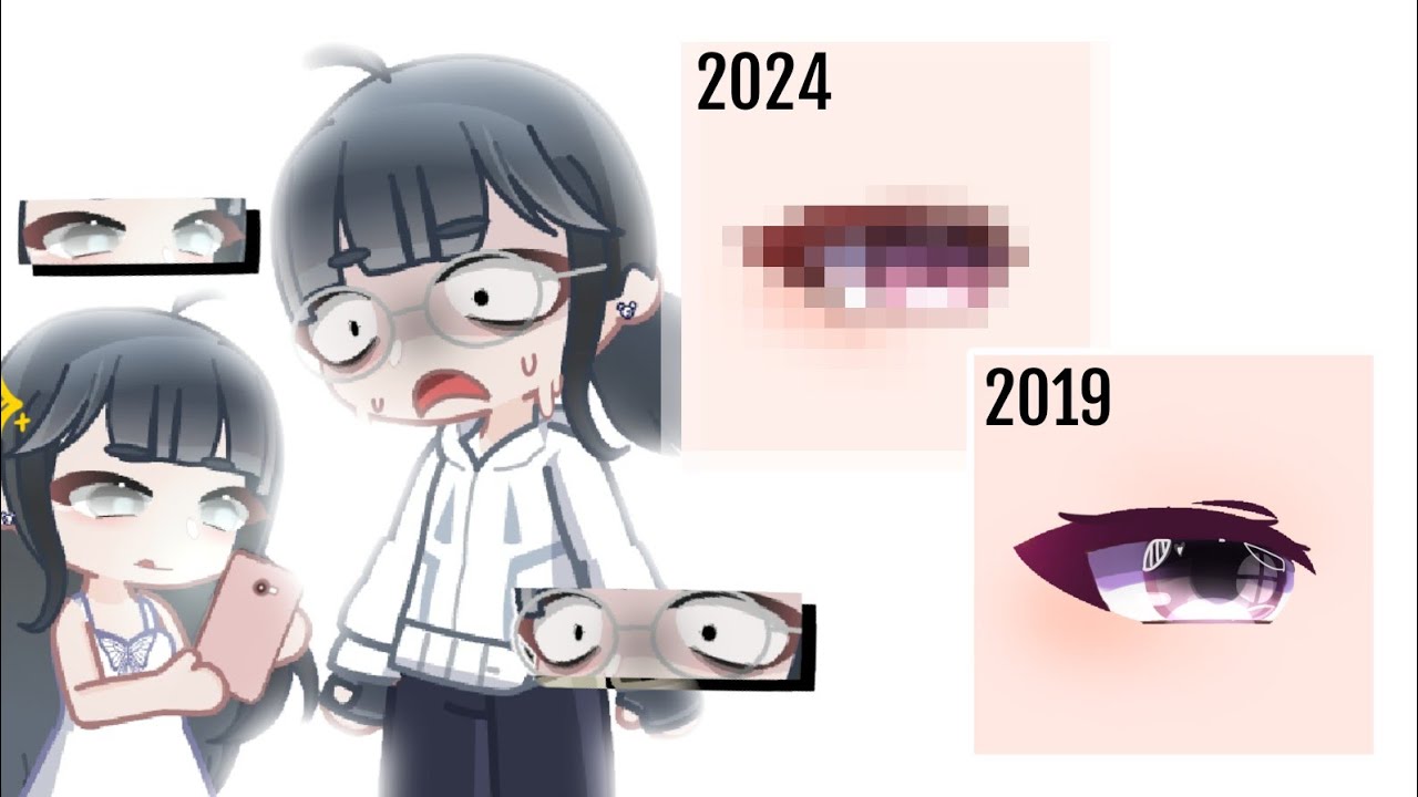 eye editing process|2019 vs 2024|gacha| gacha club|gacha life 2|ib ...