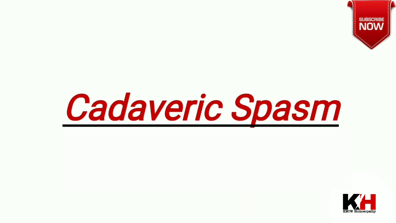 Cadaveric Spasm | Forensic Medicine - YouTube