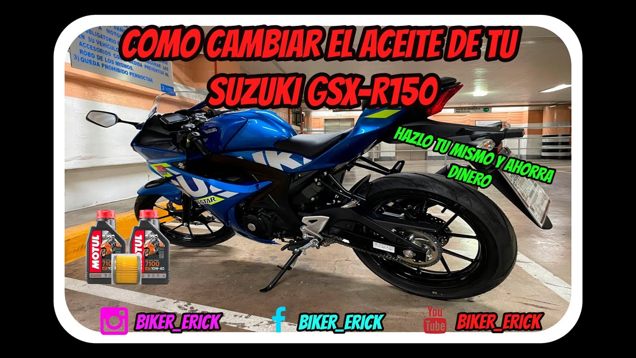 Como cambiar el aceite a Suzuki GSX-R150 | How to change the oil on ...