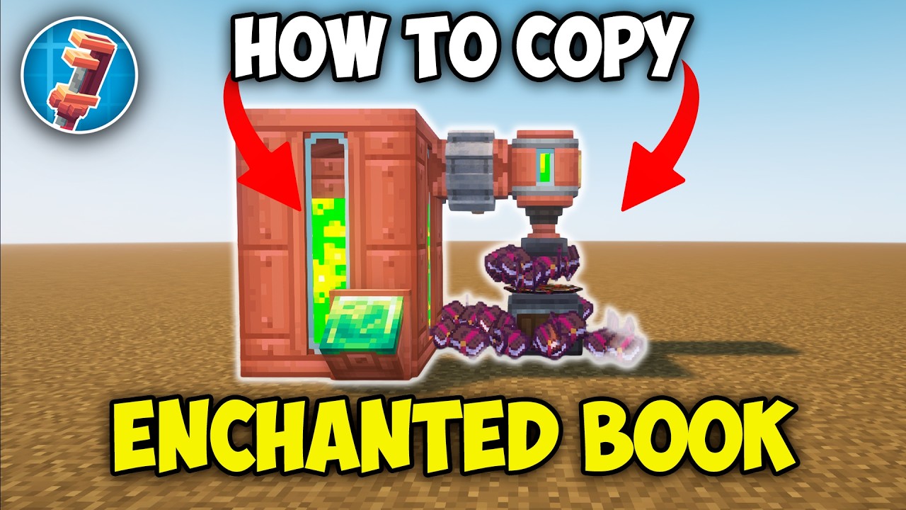 How to Copy an Enchanted Book in Create Mode for Minecraft - YouTube