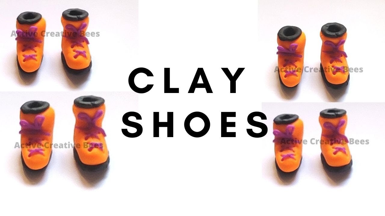 How to make Clay Miniature Shoes / DIY Miniature Footwear / Amazing ...