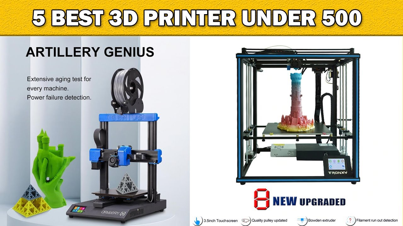 5 Best 3D Printer Under 500 | Best 3D Printer on a Budget - YouTube