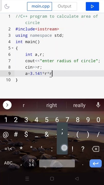 🔥 C++ program to calculate area of circle||Simplest method #trending # ...
