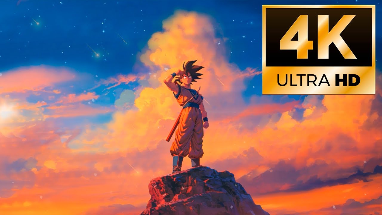 4K Live Wallpaper GOKU Falling Stars Dragon Ball Background (DOWNLOAD ...