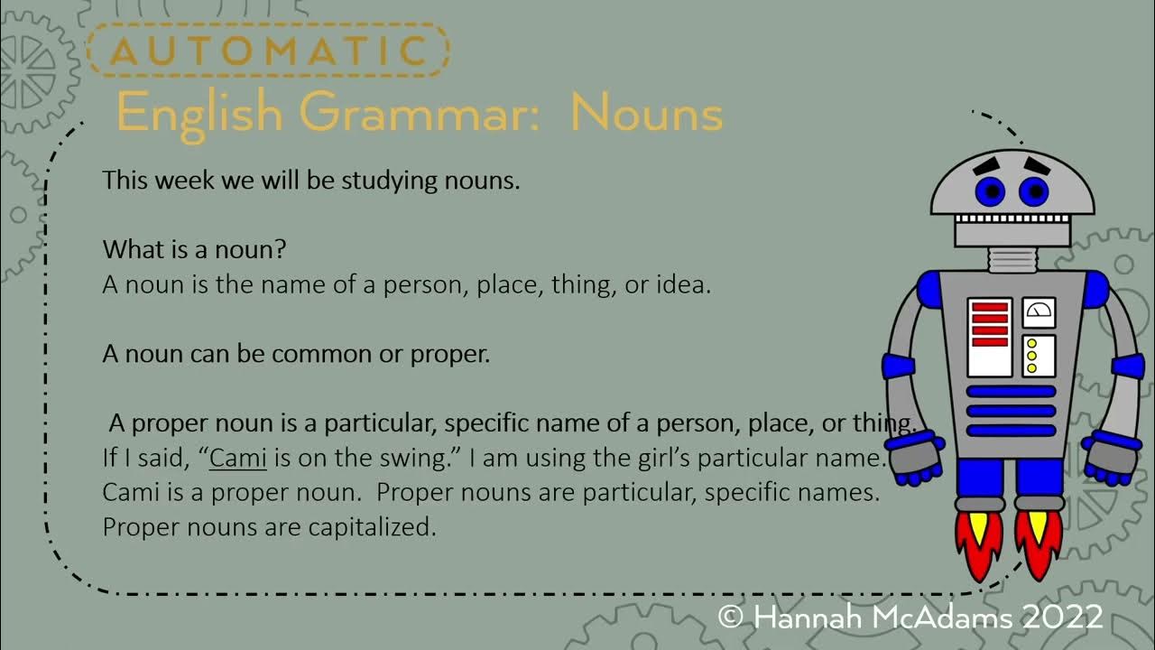 Fill in the Blank Parts of Speech Lesson 1 - YouTube