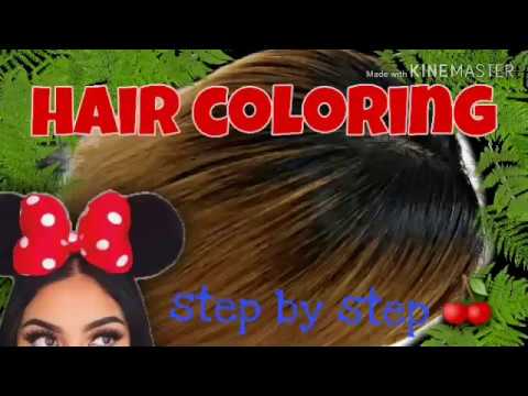 How to color hair roots /step by step - YouTube