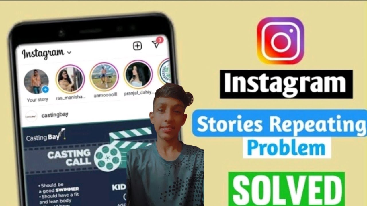 INSTAGRAM STORY REPEAT PROBLEM SOLVE #tech #instagram - YouTube