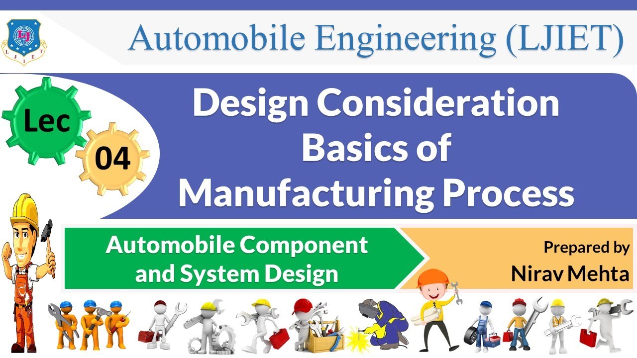 L 4 Design consideration Manufacturing Process | Automobile Component ...