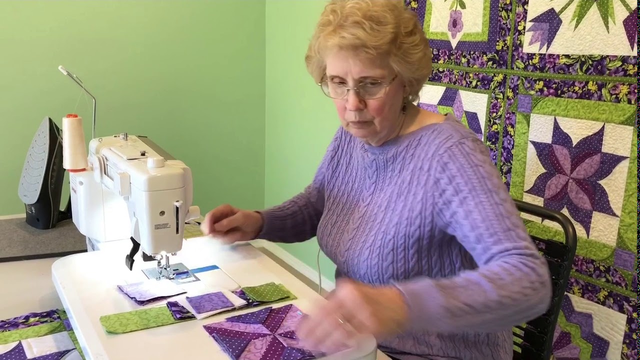 Block 8 - Peeled back patchwork - YouTube