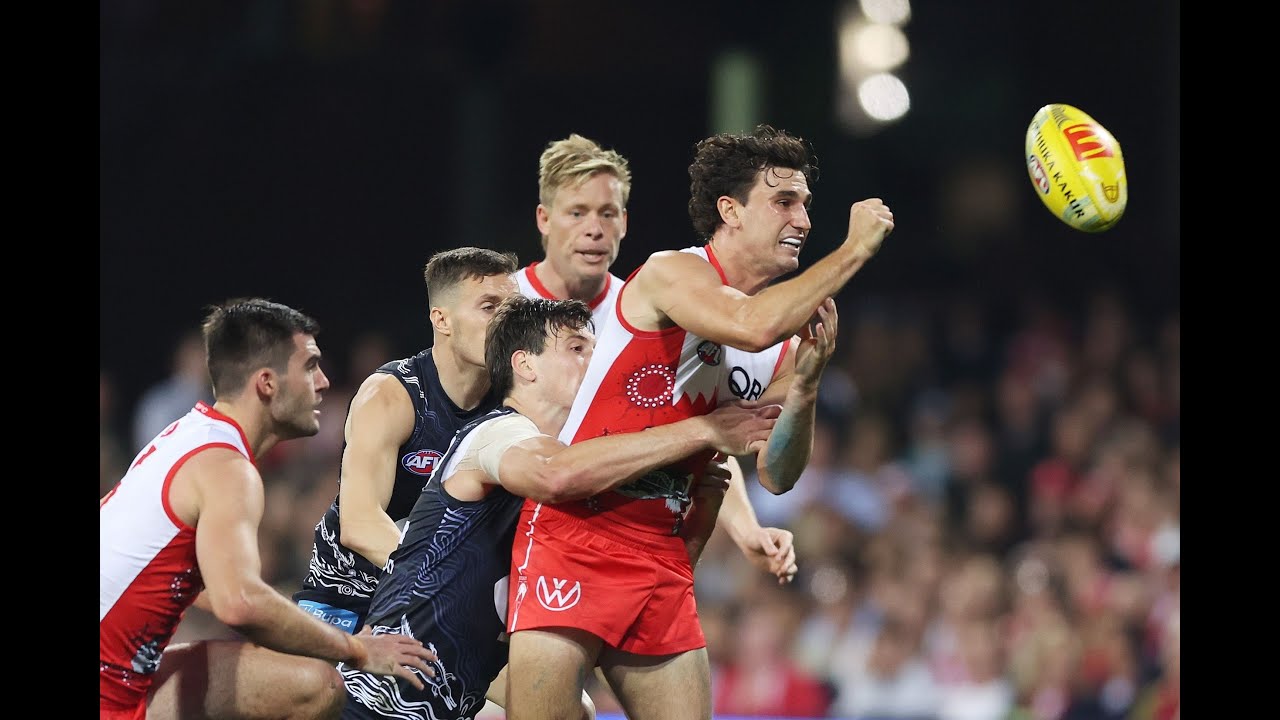 Caleb Marchbank - AFL 2024 Round 10 Highlights - Carlton @ Sydney - YouTube