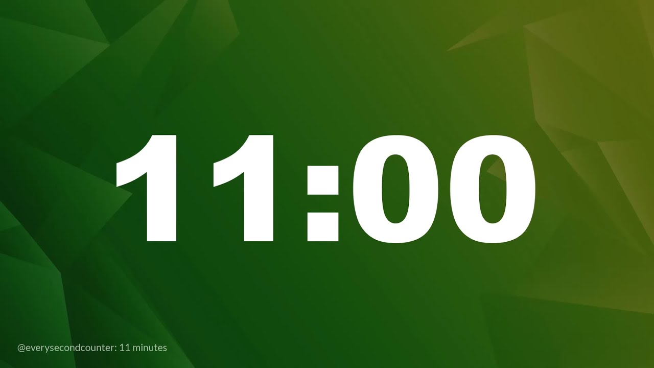 11 minutes [660 secs] clock timer countdown || Alarm Focus - YouTube