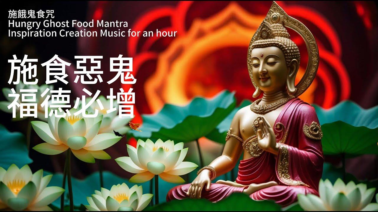 施餓鬼食咒 Hungry Ghost Eating Mantra 消災延壽 居處安樂 buddhist music #佛歌 #佛教 ...