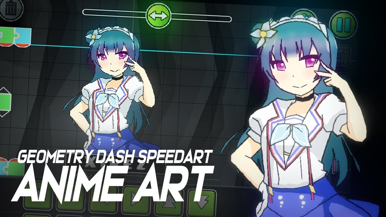 Speedart : Anime Art in Geometry Dash [2.1] - YouTube