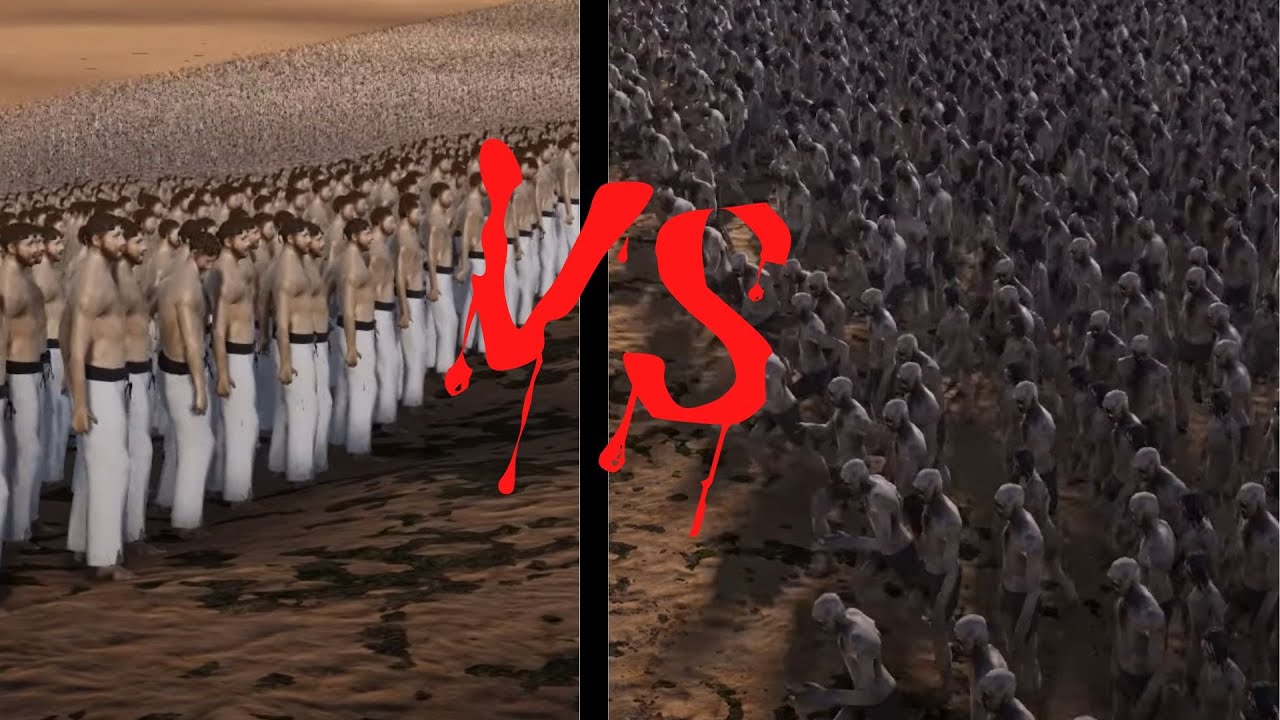 100 THOUSAND CHUCK NORRIS' vs 1 MILLION ZOMBIES - YouTube