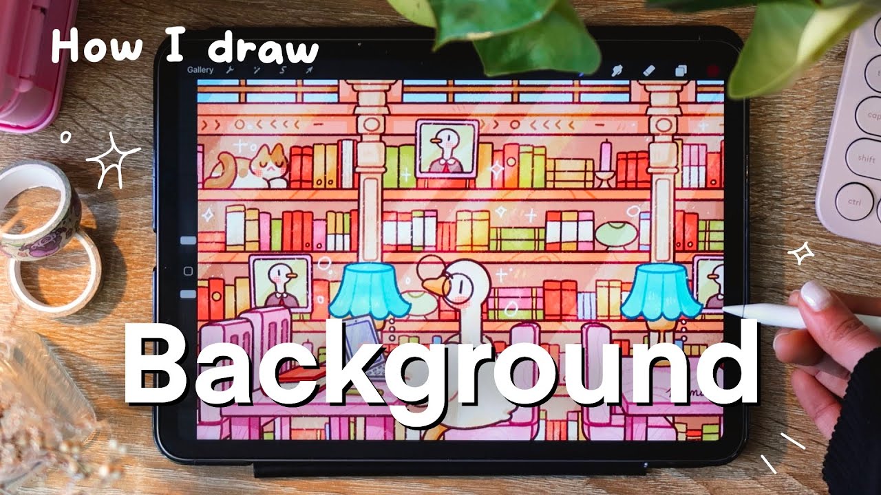 How I draw library room background 📖🍂 references, inspirations for ...