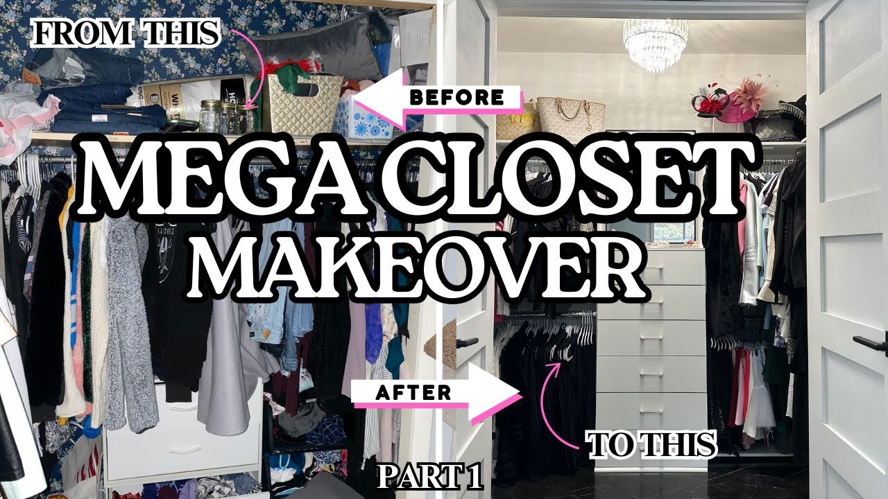 MEGACLOSET Makeover! The Ultimate Closet Renovation 👗 | Part 1 🛍️ - YouTube