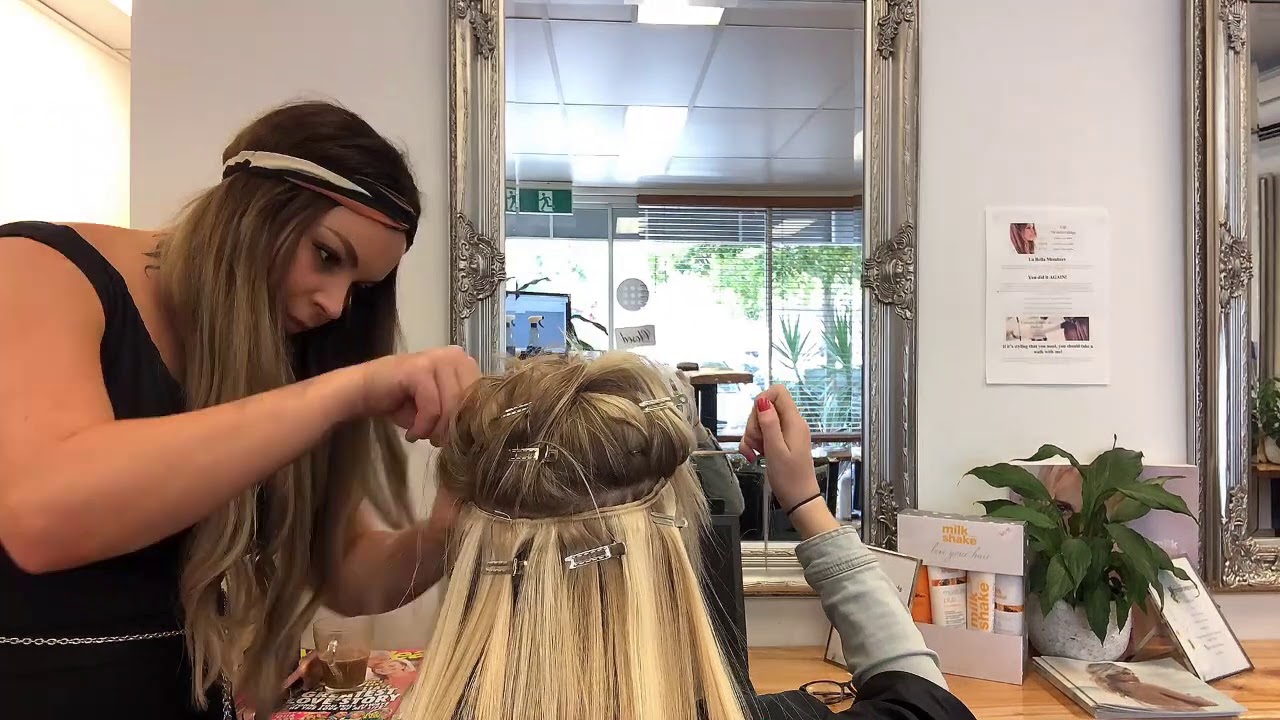La Weave Application Ft. Blonde foil transformation - YouTube