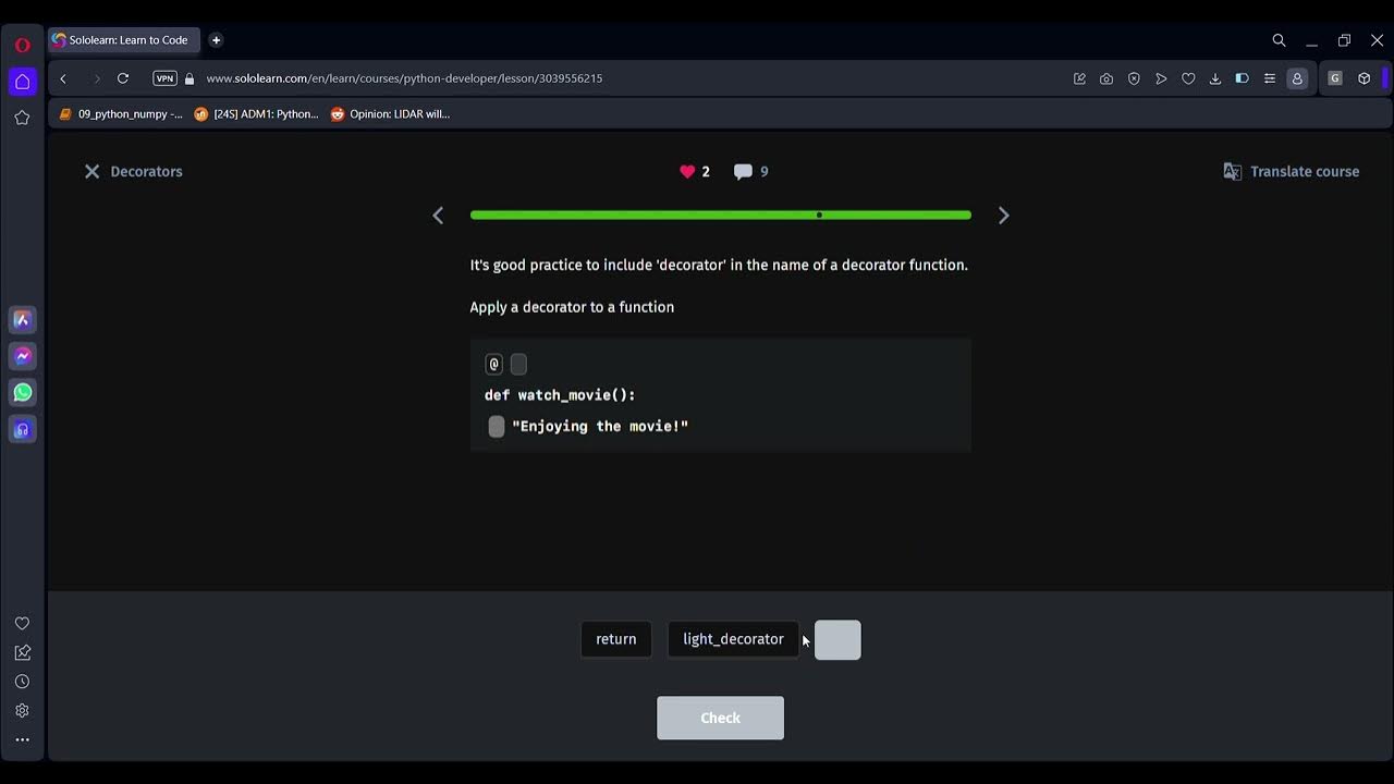 67 Decorators Python Developer Sololearn Youtube