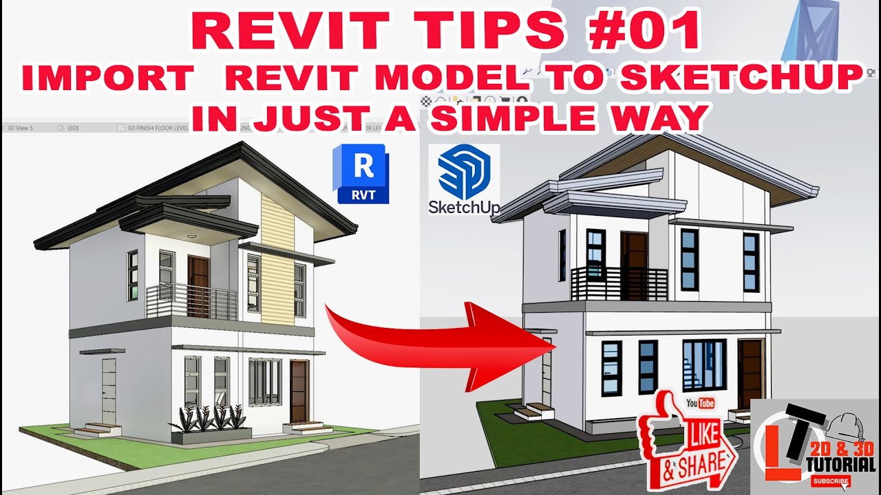 REVIT TIPS #01: IMPORT REVIT MODEL TO SKETCHUP IN JUST A SIMPLE WAY ...