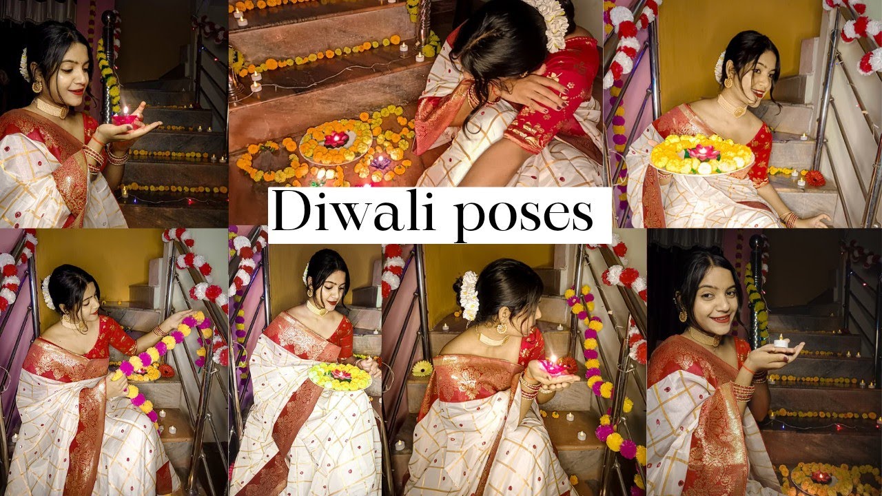 Diwali poses|Diwali poses with diya🪔|selfie poses with diya|selfie ...